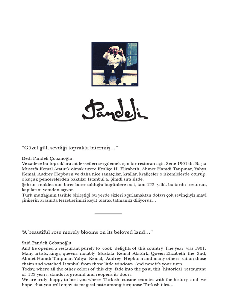 Pandeli Menu | PDF