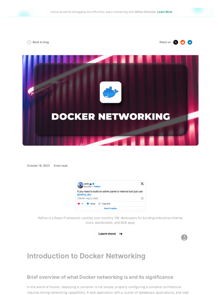 Unit 5 Introduction To Docker Networking | PDF | Computer Network | Ip Address