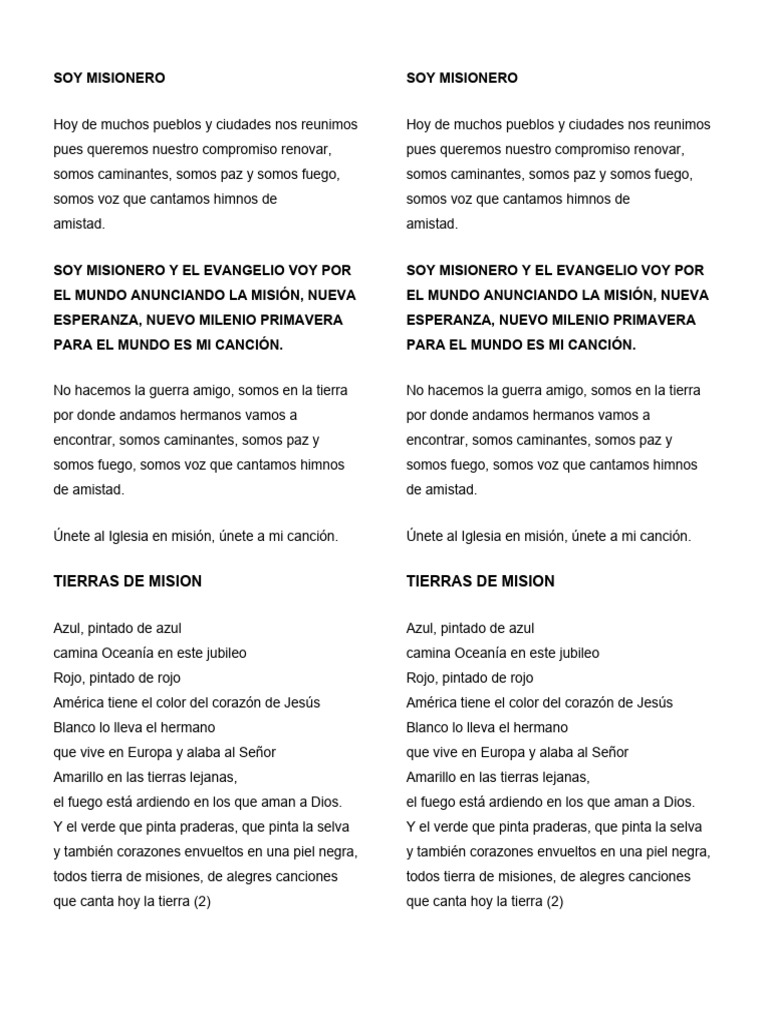 Soy Misionero | PDF | Misionero