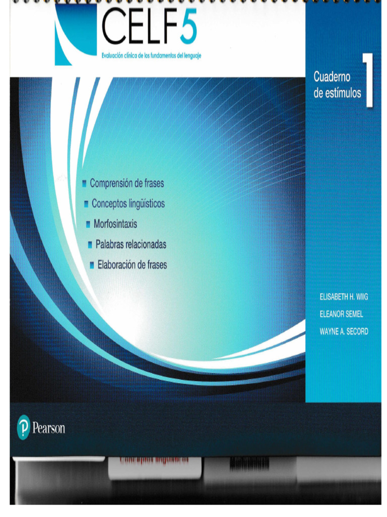Comparto 'CUADERNO de ESTÍMULOS 1 CELF 5 Modificado' Contigo | PDF