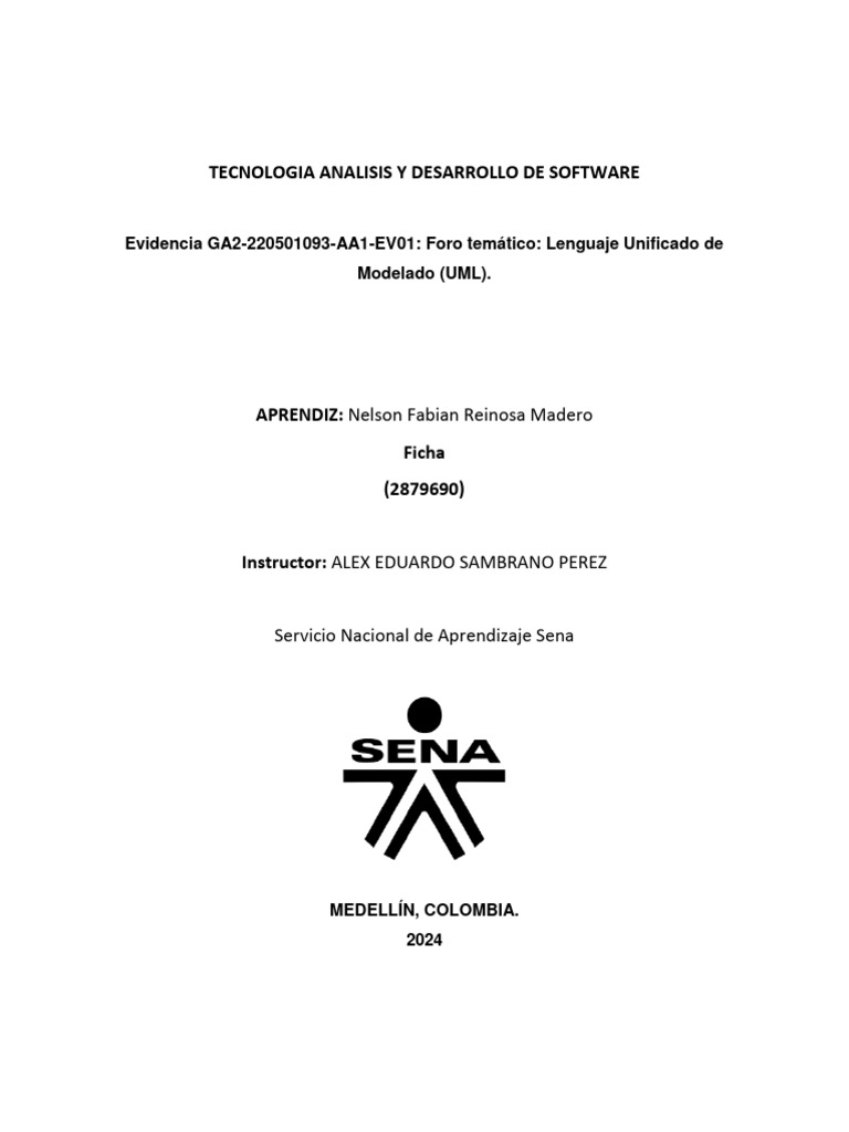 Lenguaje Unificado (Uml) Fabian Reinosa | PDF | Lenguaje de modelado ...