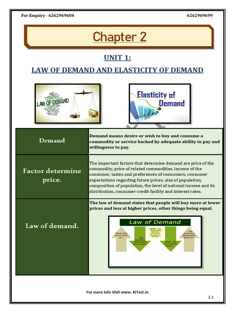 Demand and Elasticity Concepts Explained | PDF | Demand | Elasticity (Economics)