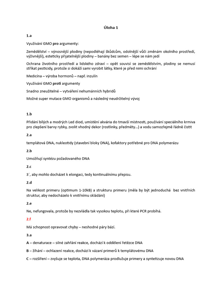 Biozvěst - Úloha 1 | PDF