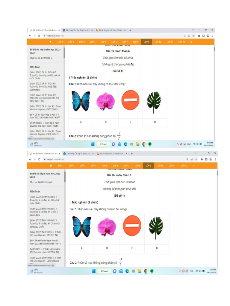 Toan Ky 2 Lop 6 | PDF