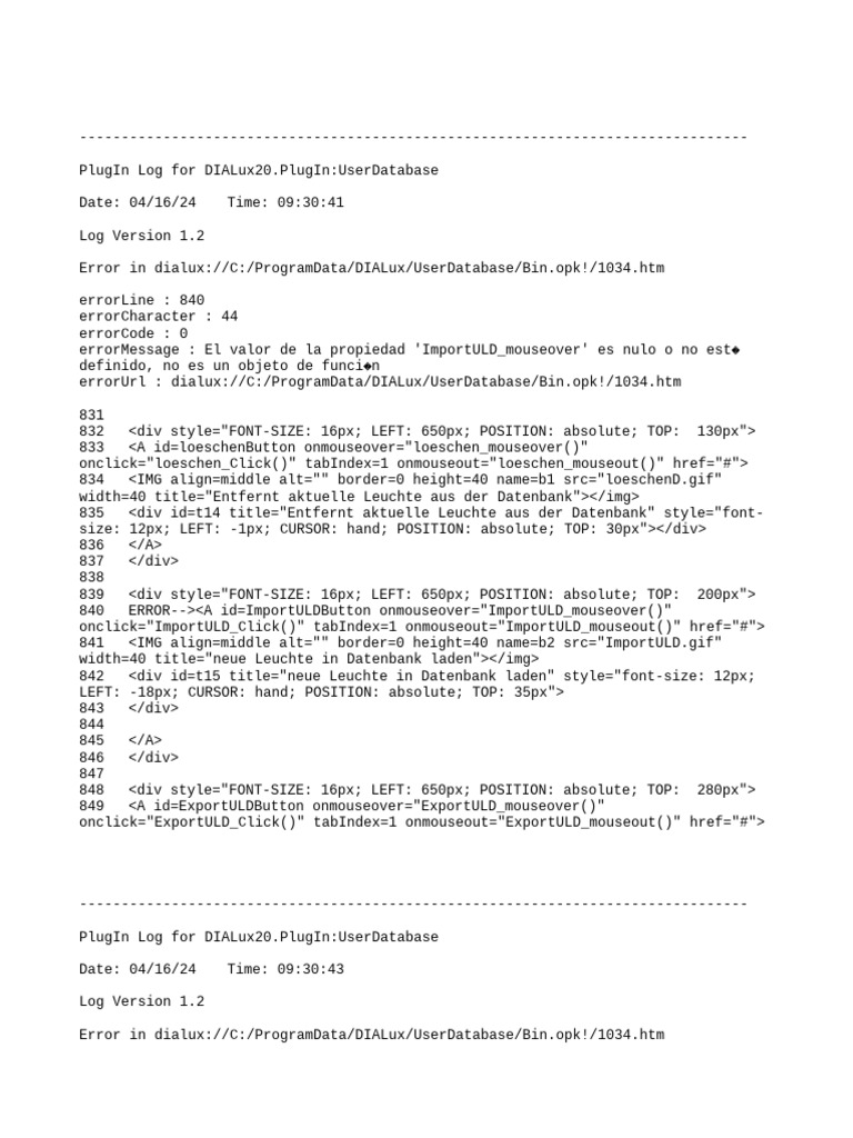 DIALux PlugIn Error Information | PDF | Computers | Technology & Engineering