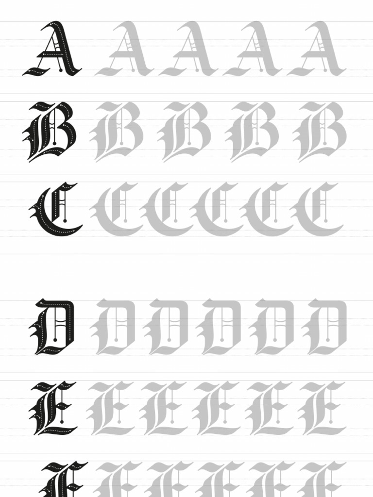 Blackletter Uppercase Letters | PDF