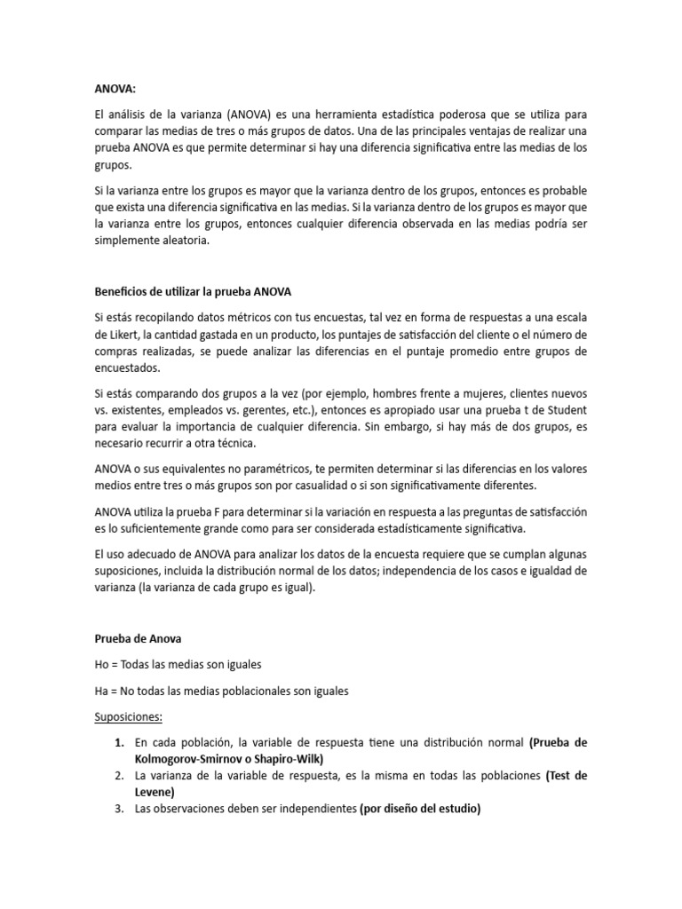 Anova y Comparaciones Múltiples - Casos Ejemplos | PDF | Análisis de variación | Diferencia