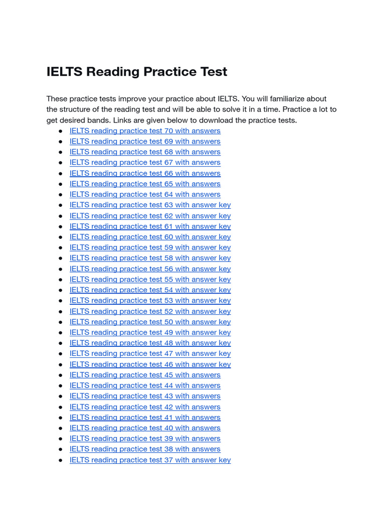 Practice Tests | PDF | International English Language Testing System ...