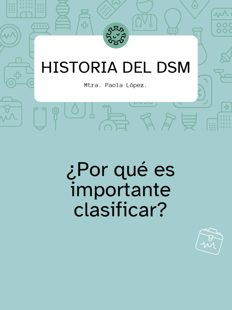 HISTORIA DEL DSM | PDF | Manual Diagnóstico y Estadístico de los ...