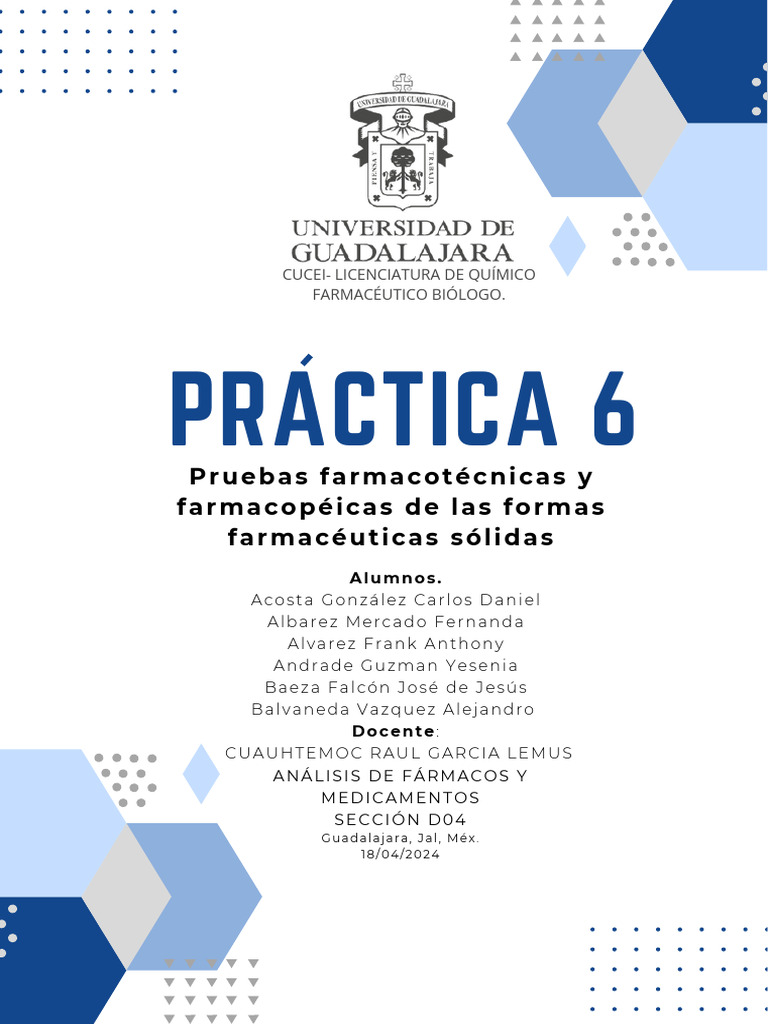 Pract. 6 AFM 24A | PDF | Tableta (Farmacia) | Dureza