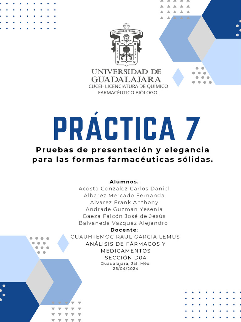 Pract. 7 AFM 24A | PDF | Medicamentos con receta | Ciencias farmacéuticas