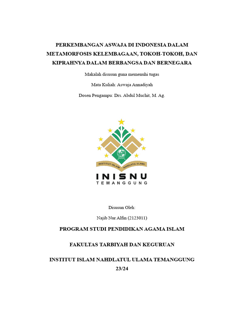 Tokoh-Tokoh Aswaja di Indonesia | PDF