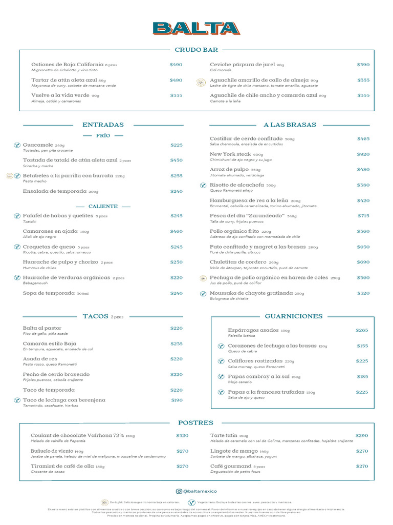 Balta LunchDinner Menu Esp1 | PDF | champán | ensalada