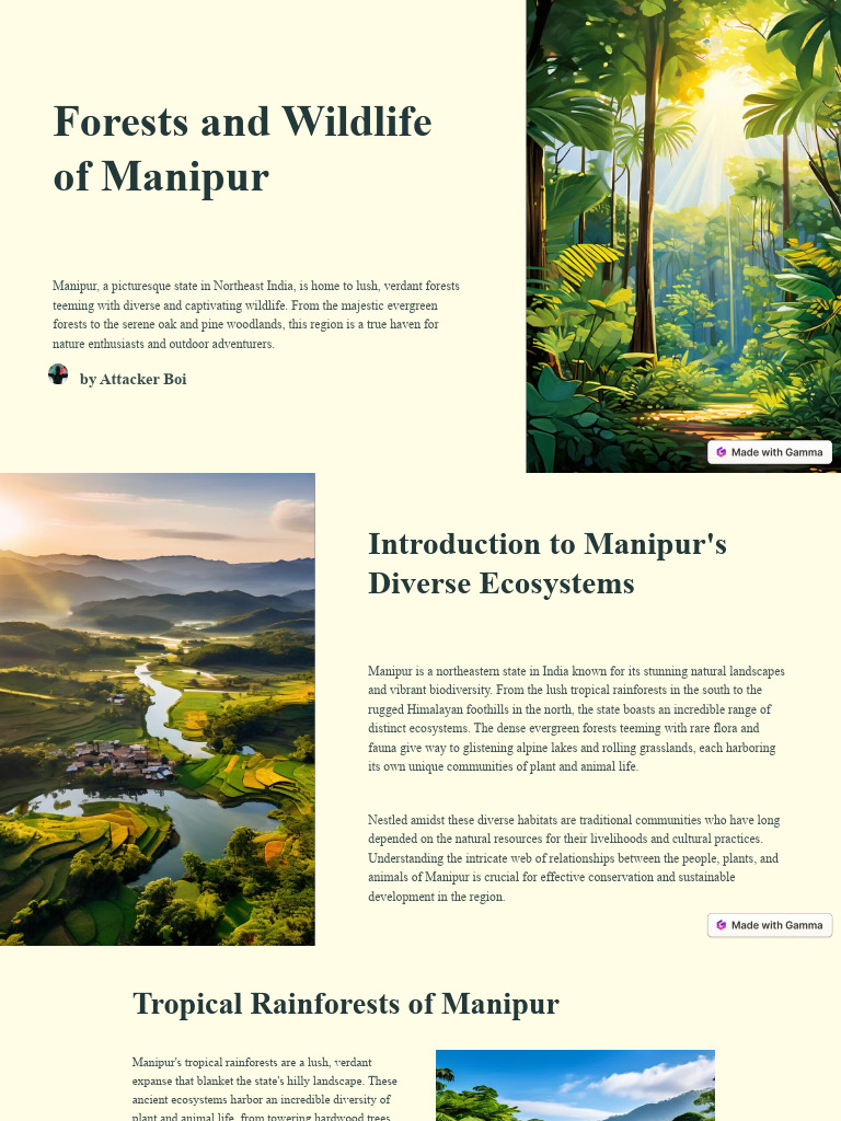 Biodiversity and Wildlife of Manipur | PDF | Forests | Conservation Biology
