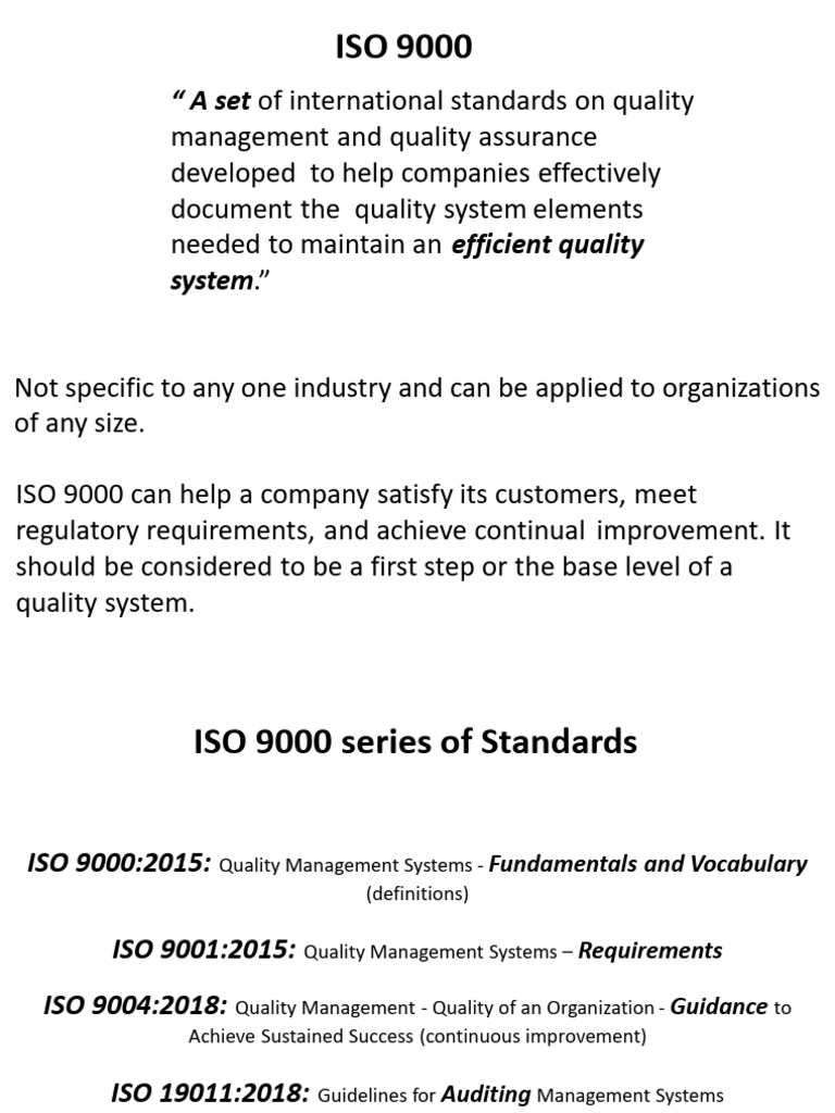 Iso - 9000 | PDF | Quality Management System | Quality Management