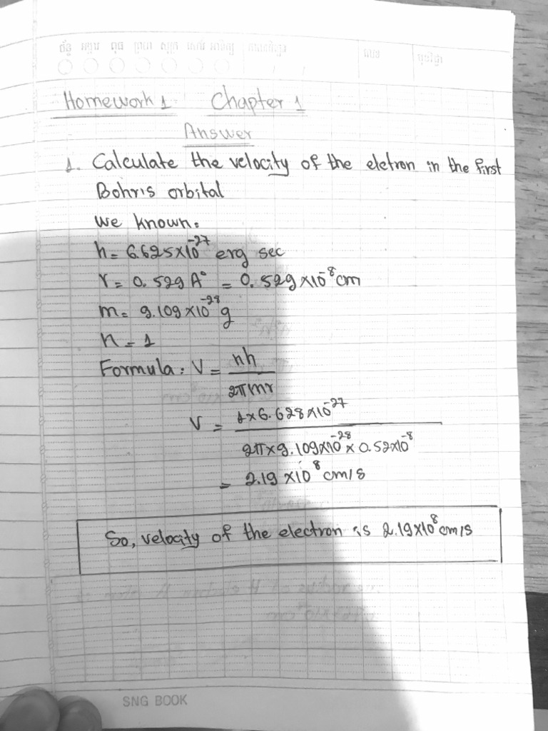 Homework 1 Physical Chemistry | PDF