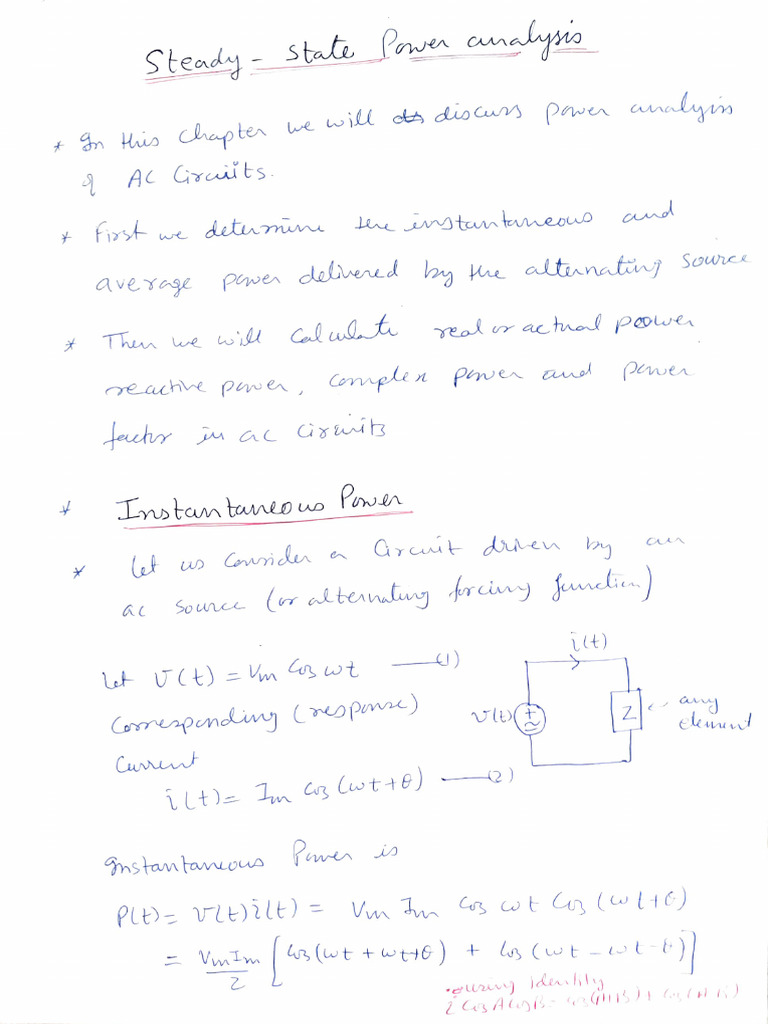 Steady State Power | PDF