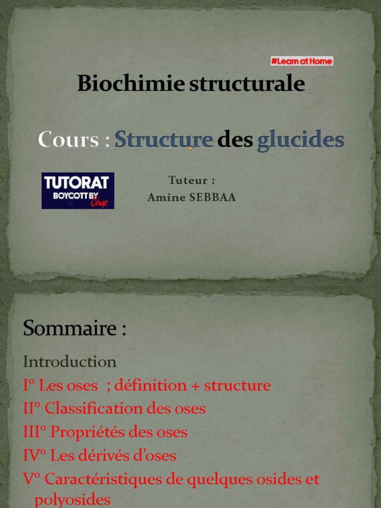 Structure et classification des oses | PDF | Glucide | Chimie organique