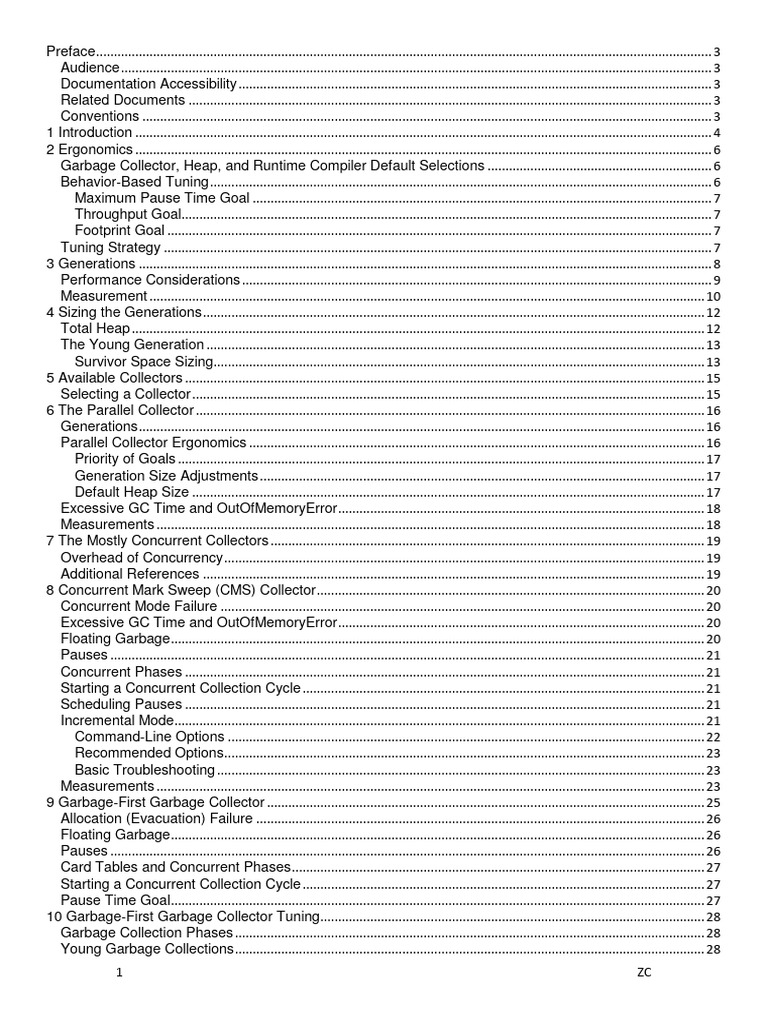 Java Platform, Standard Edition HotSpot Virtual Machine Garbage Collection Tuning Guide | PDF ...
