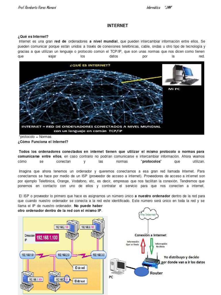 Como Funciona Internet | PDF | Red de computadoras | Internet