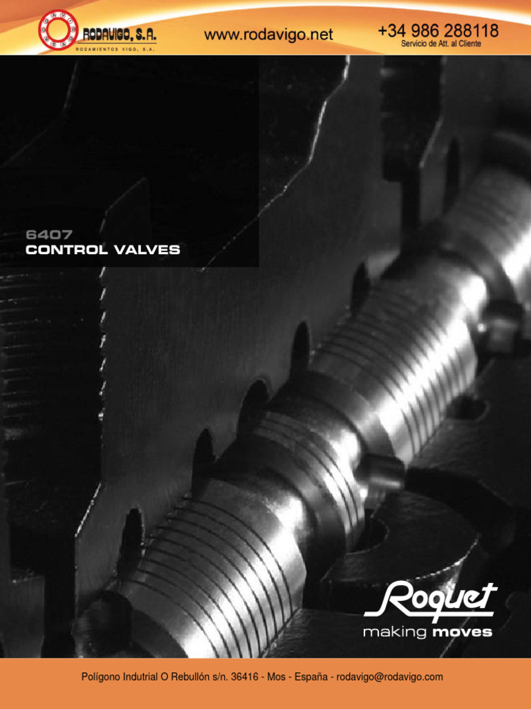 ROQUET 05 Válvulas de Control 6407 | PDF | Valve | Mechanical Engineering