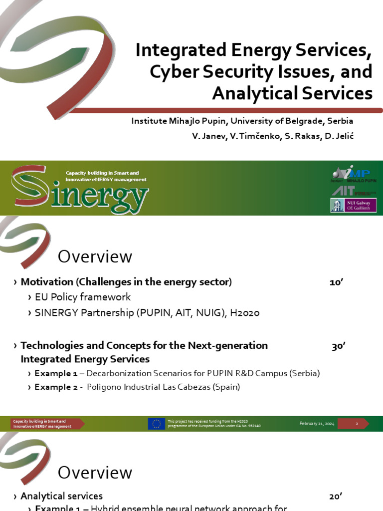 02 Lecture - Integrated Energy Services, Cyber Security Issues, and ...