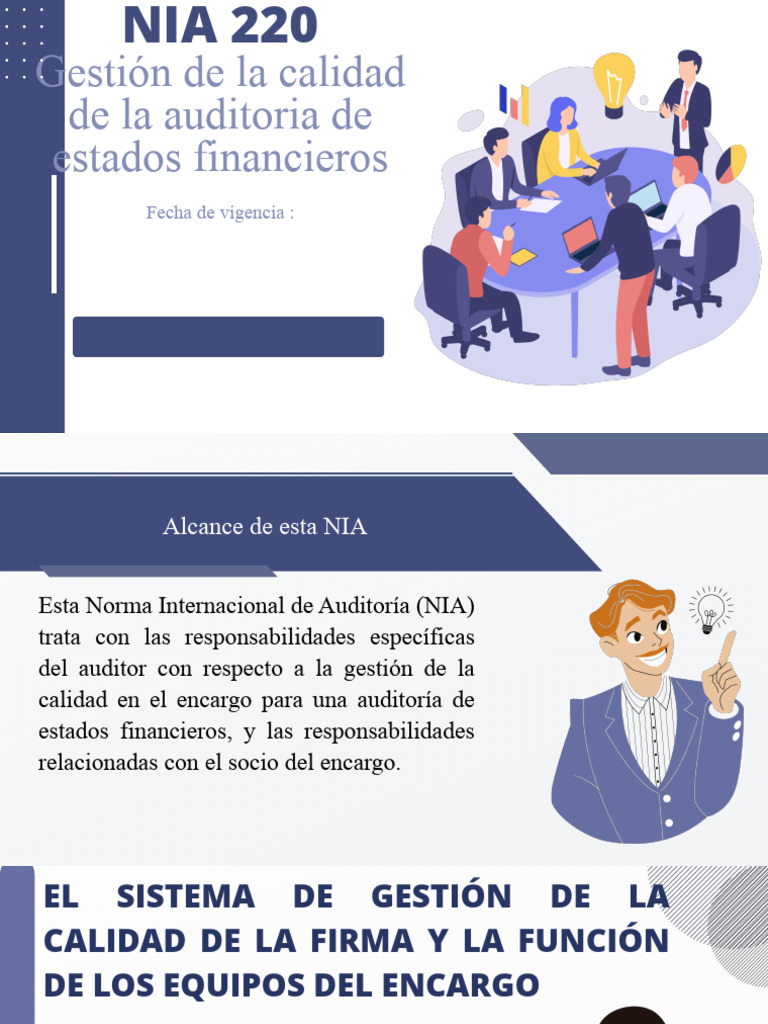 Nia 220 | PDF | Auditoría | Contralor