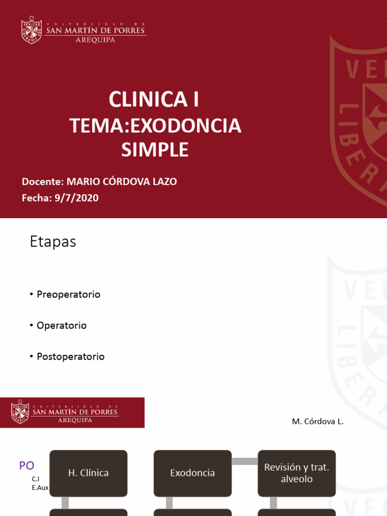 Guía Completa de Exodoncia Simple | PDF | Especialidades Medicas ...