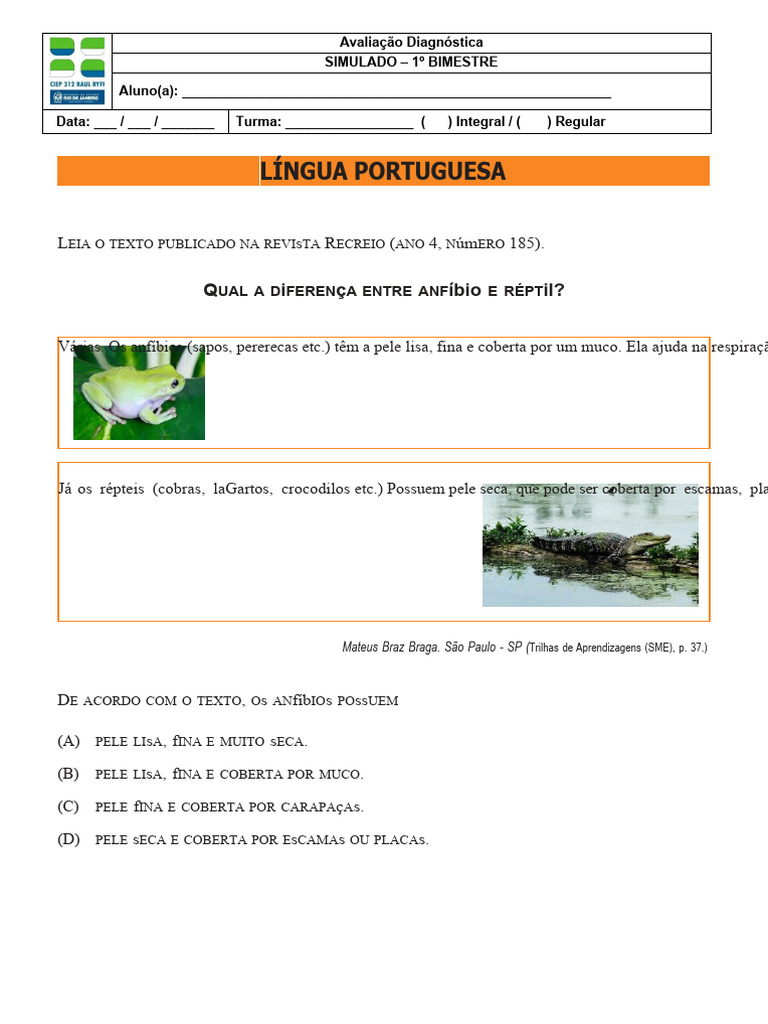 Prova Aval 3ano Surdo Rev4 Min | PDF | Água