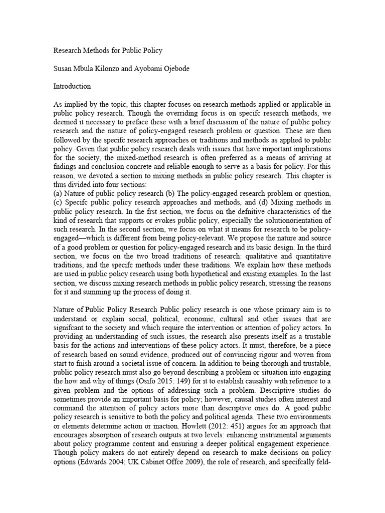 Research Methods For Public Policy | PDF | Randomized Controlled Trial ...