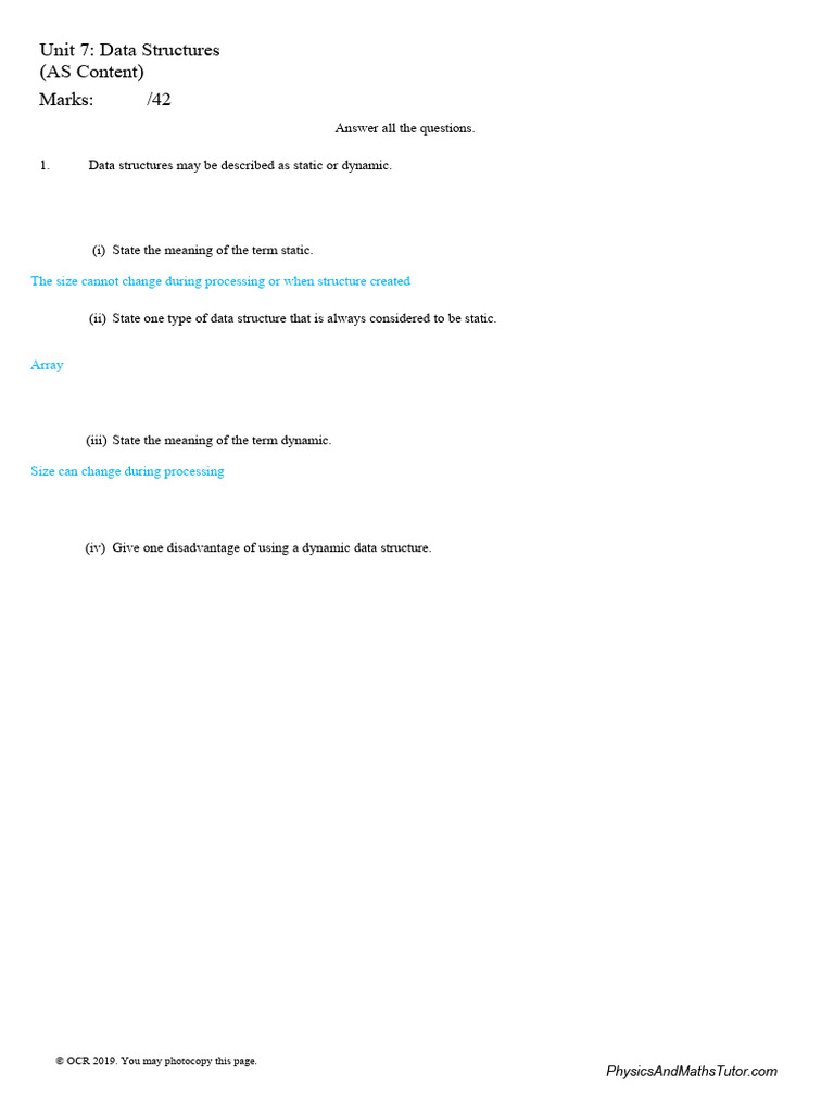 Data Structures in Programming Concepts | PDF | Queue (Abstract Data ...