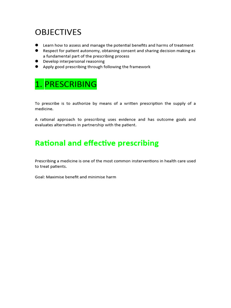 Effective and Ethical Prescribing Practices | PDF | Informed Consent | Medical Ethics