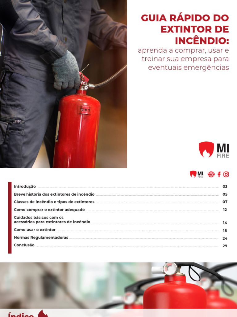 GUIA RÁPIDO DO EXTINTOR DE INCÊNDIO | PDF | Incêndios | Dióxido de carbono