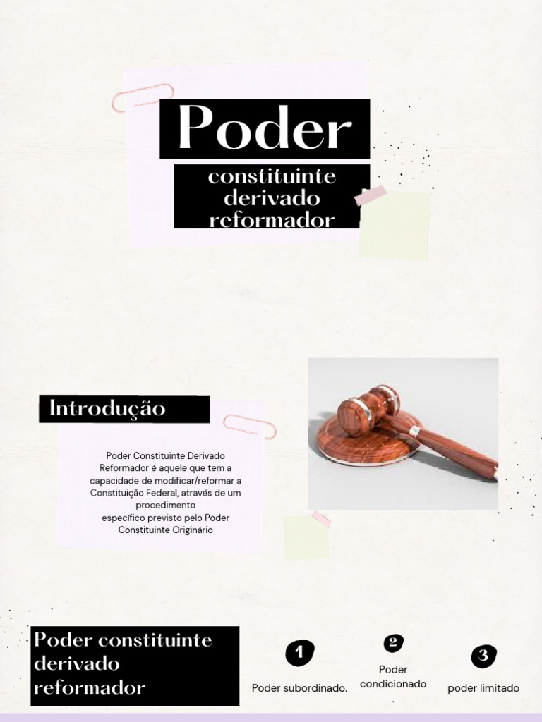 Poder Constituinte Derivado Reformador | PDF | Constituição | Justiça