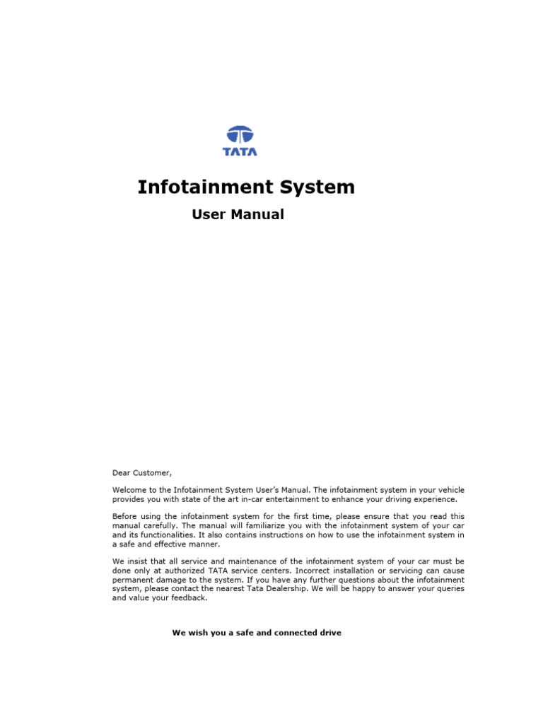 Infotainment Cluster User Manual Nexon Ev IVI Only Empower 19 Dec 2023 | PDF | Icon (Computing ...