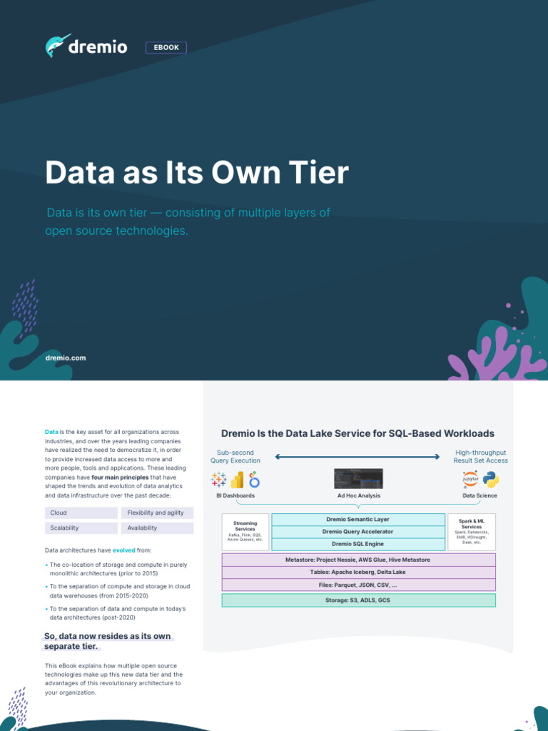 Dremio Ebook Data As Its Own Tier | PDF | Apache Spark | Cloud Computing