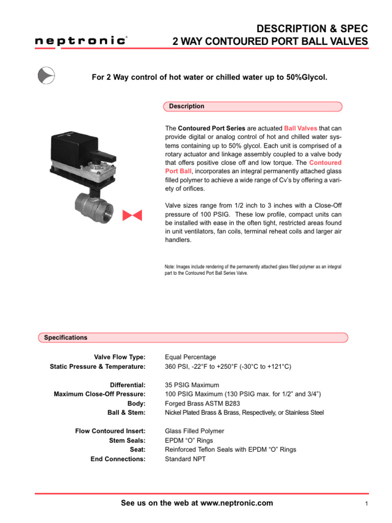 Neptronic Valve Catalog | Download Free PDF | Valve | Pressure