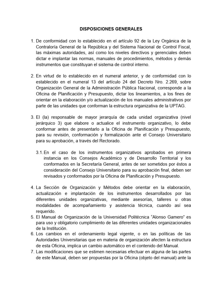 Disposiciones Generales | PDF | Presupuesto | Gobierno