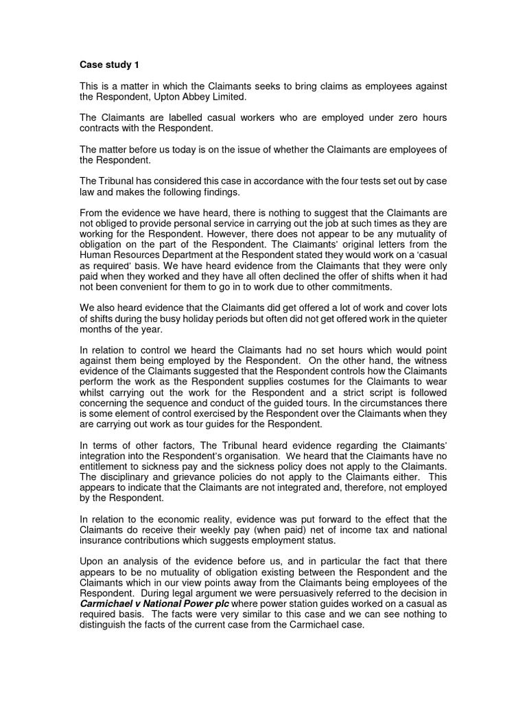 Case Study 1 Upton Abbey | PDF | Employment | Business