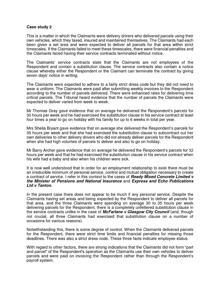 Case Study 2 Canny Couriers | PDF | Employment | Labor