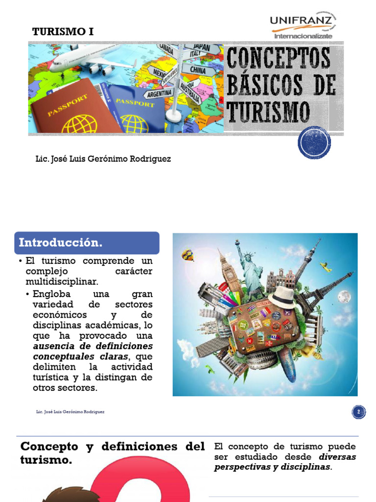 Turismo I Tema 3 Conceptos Basicos de Turismo | PDF | Turismo
