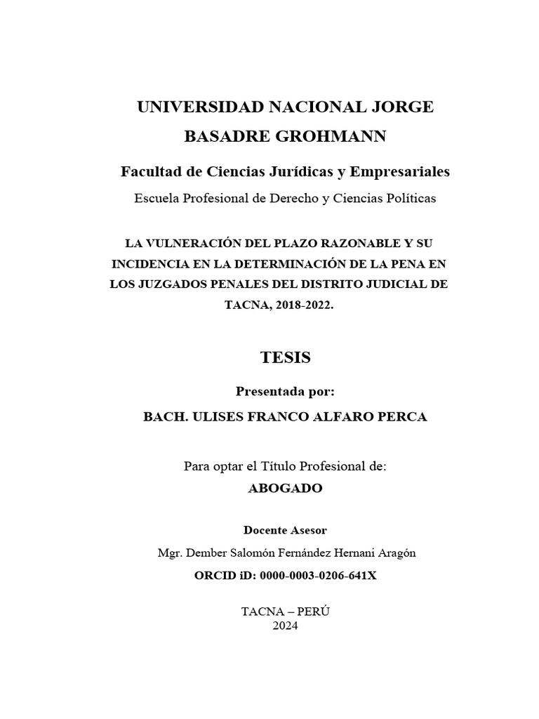 03-06-24 - Informe Final - Ulises Alfaro . | PDF | Castigos | Convenio europeo de derechos humanos
