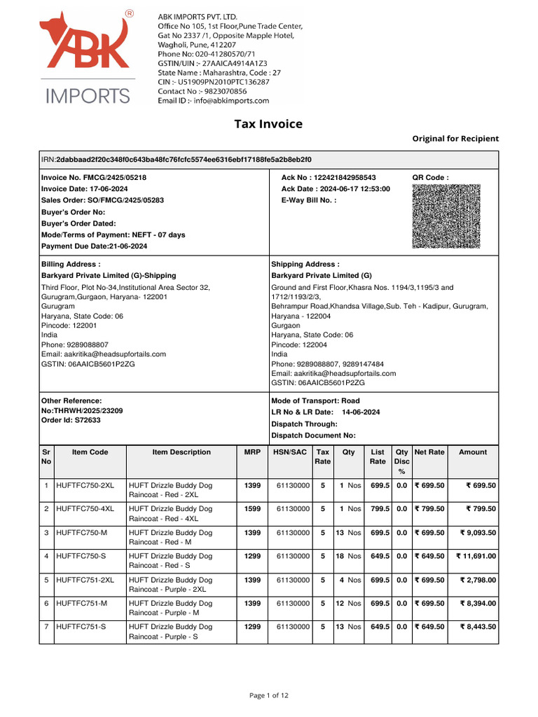 Tax Invoice: Original For Recipient | PDF | Invoice | Government Finances