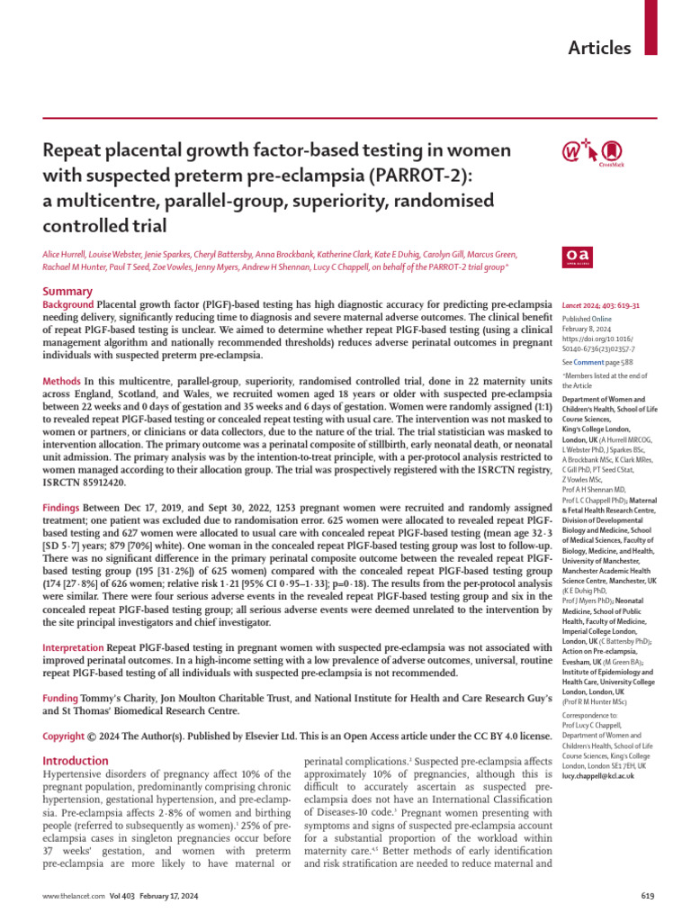 Articles: Background | PDF | Preterm Birth | Childbirth