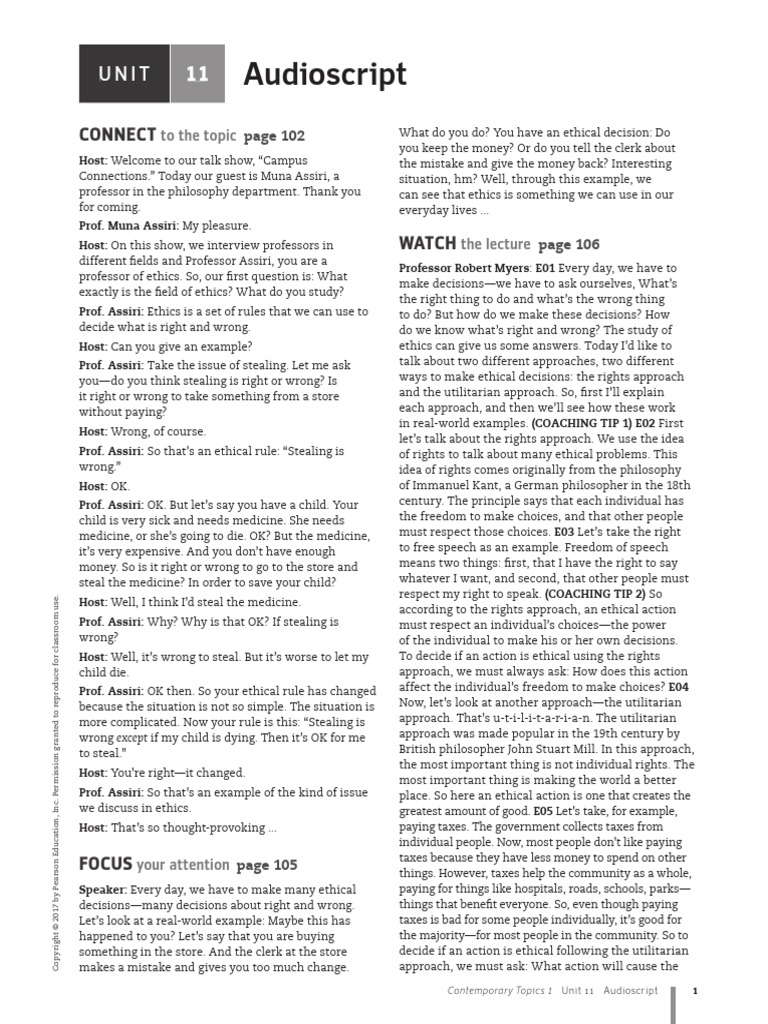 Cont TP Lvl1 0648 U11 SB Audio | PDF | Rights | Utilitarianism
