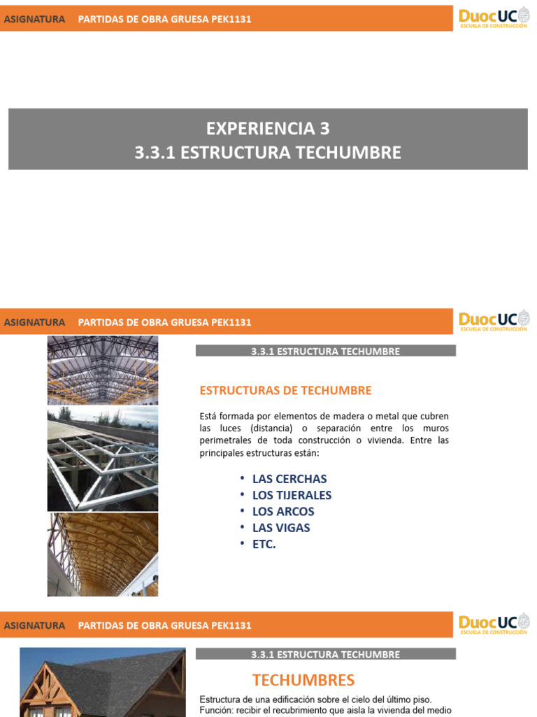 3.3.1 Estructura de Techumbre | PDF | Aislamiento térmico | Braguero