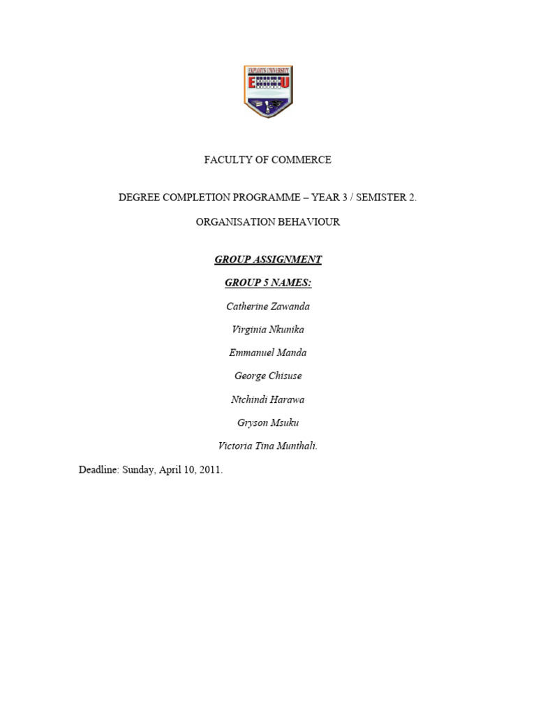 Motivation Assignment | PDF | Job Satisfaction | Psychology