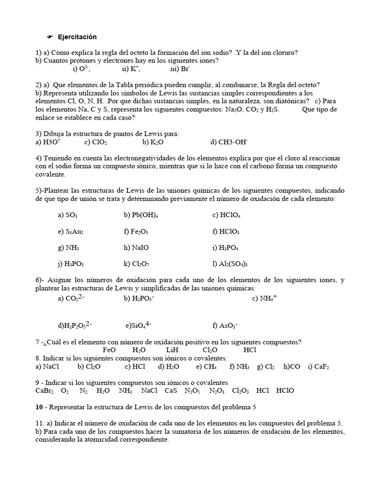 Unión Quimica-1 | PDF | Compuestos químicos | Redox