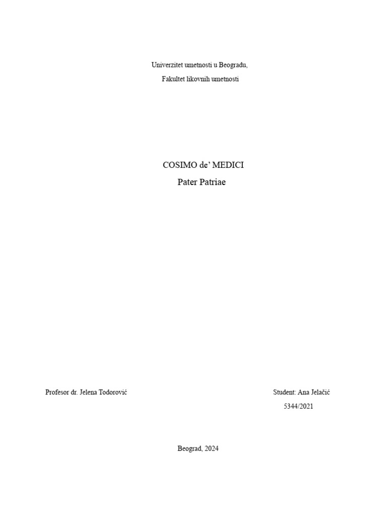 Cosimo de Medici | PDF