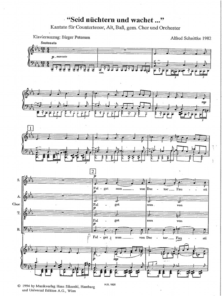 Schnittke Faust Cantata KA | PDF